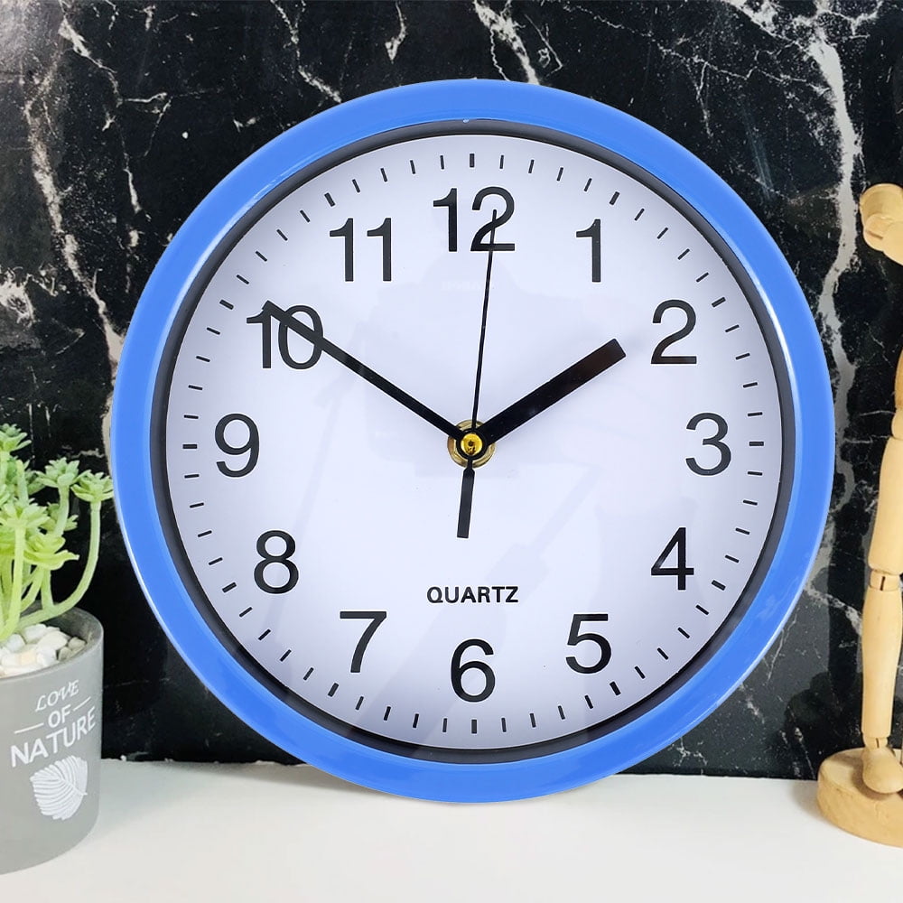 Silent Wall Clock Silent Round Wall Clock 8 Inch Battery Powered Wall ...