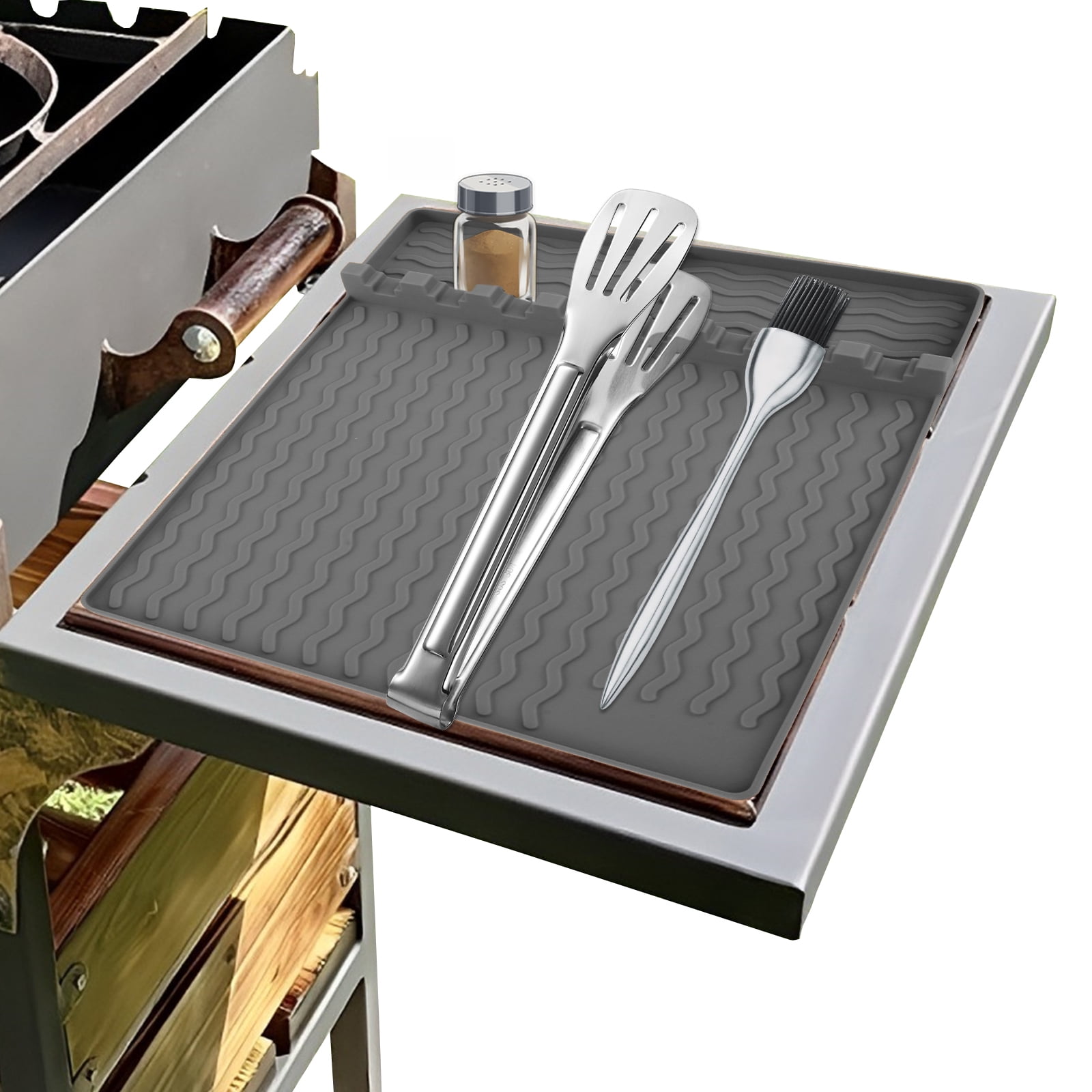 Tzgsonp Silicone Spatula Mat, Grill Mat Accessories Grill Utensil ...