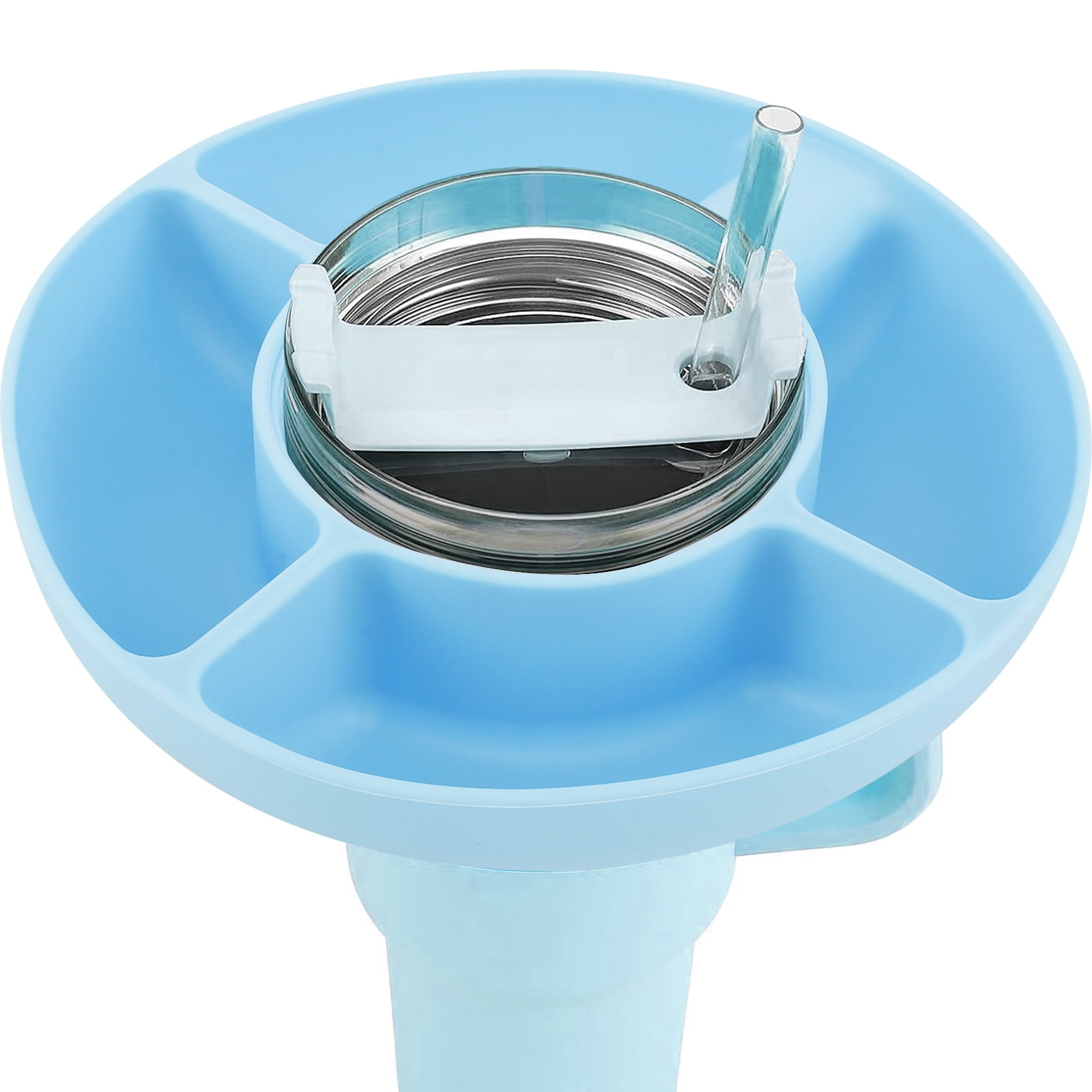 Fznkrag Snack Ring for Cup 4 Compartment Snack Container Safe Silicone ...