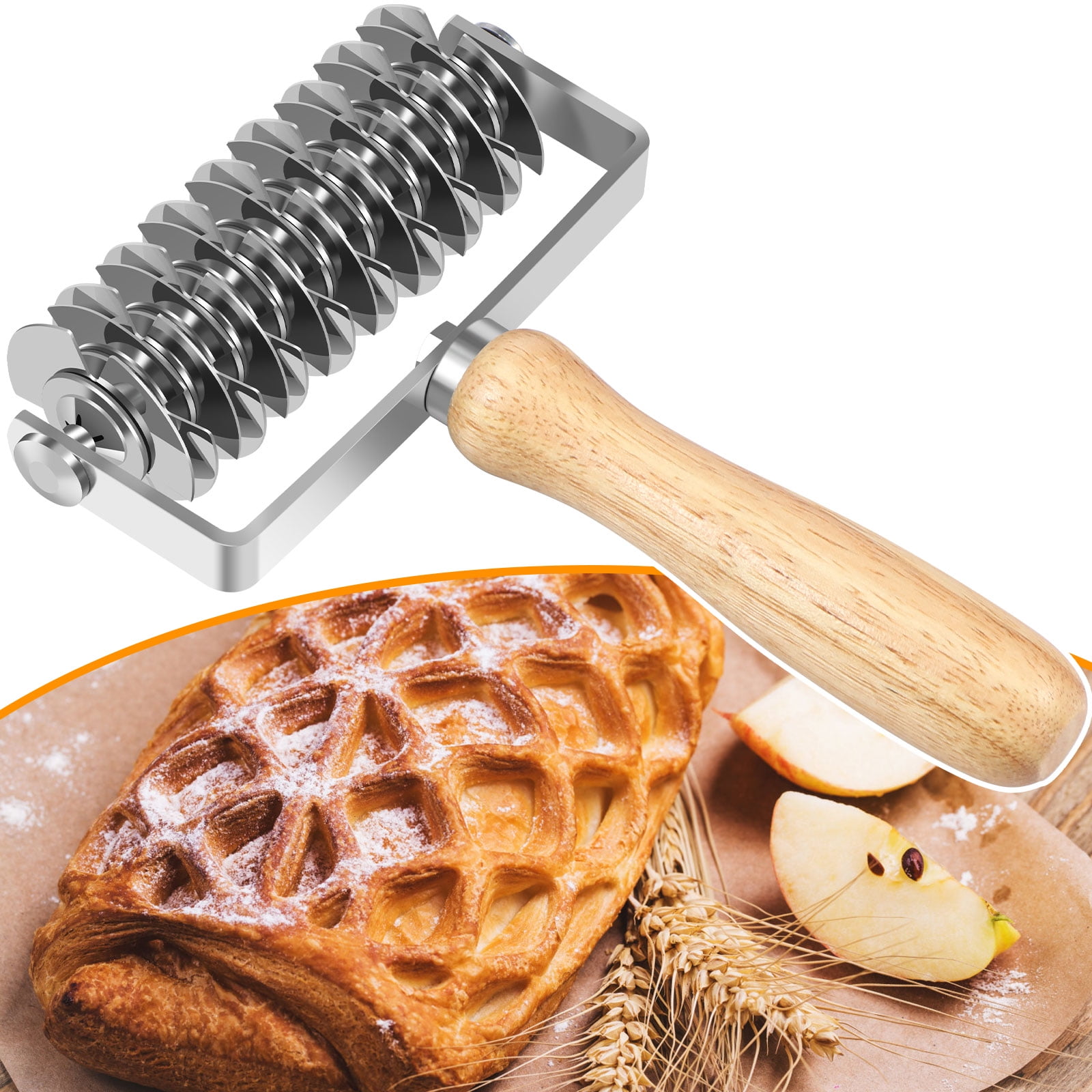 Tzgsonp Stainless Steel Lattice Dough Cutter, 5.24inch Dough Lattice ...