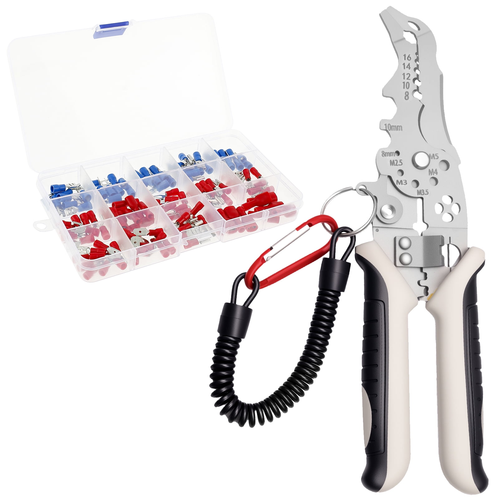 Pluokvzr Steel 12 In 1 Electrical Wire Stripper With Built In Spring ...