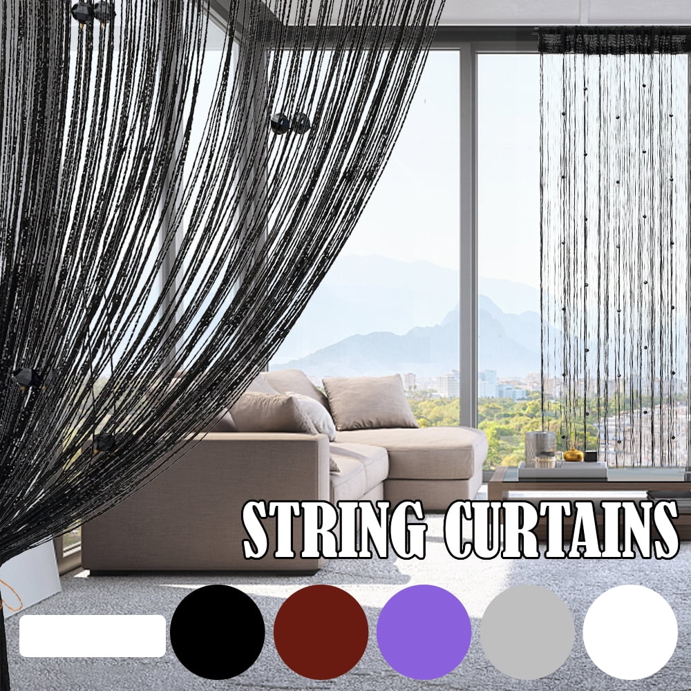 Pluokvzr String Curtains, Beads Curtain Doorway Tassel Curtain ...