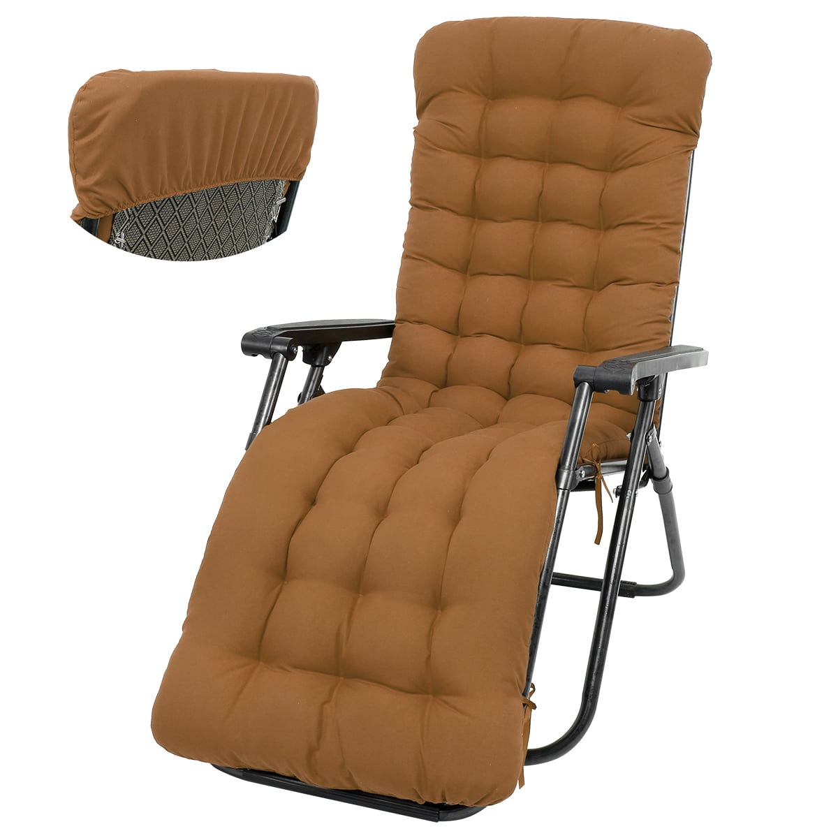 Pluokvzr Sun Lounger Cushion Pad, Thick Replacement Sunbed Cushions 170 ...