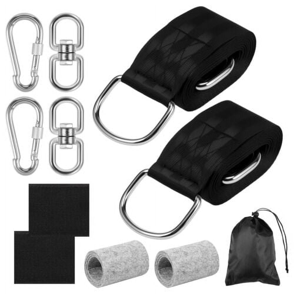Pluokvzr Tree Swing Hanging Strap Kit 9.84 FT Portable Tree Hammock ...