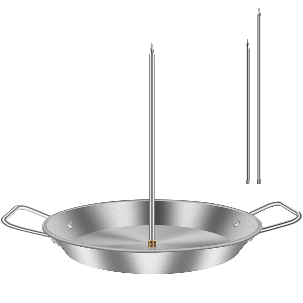 Pluokvzr Vertical Meat Skewer Stainless Steel BBQ Vertical Skewer Grill ...