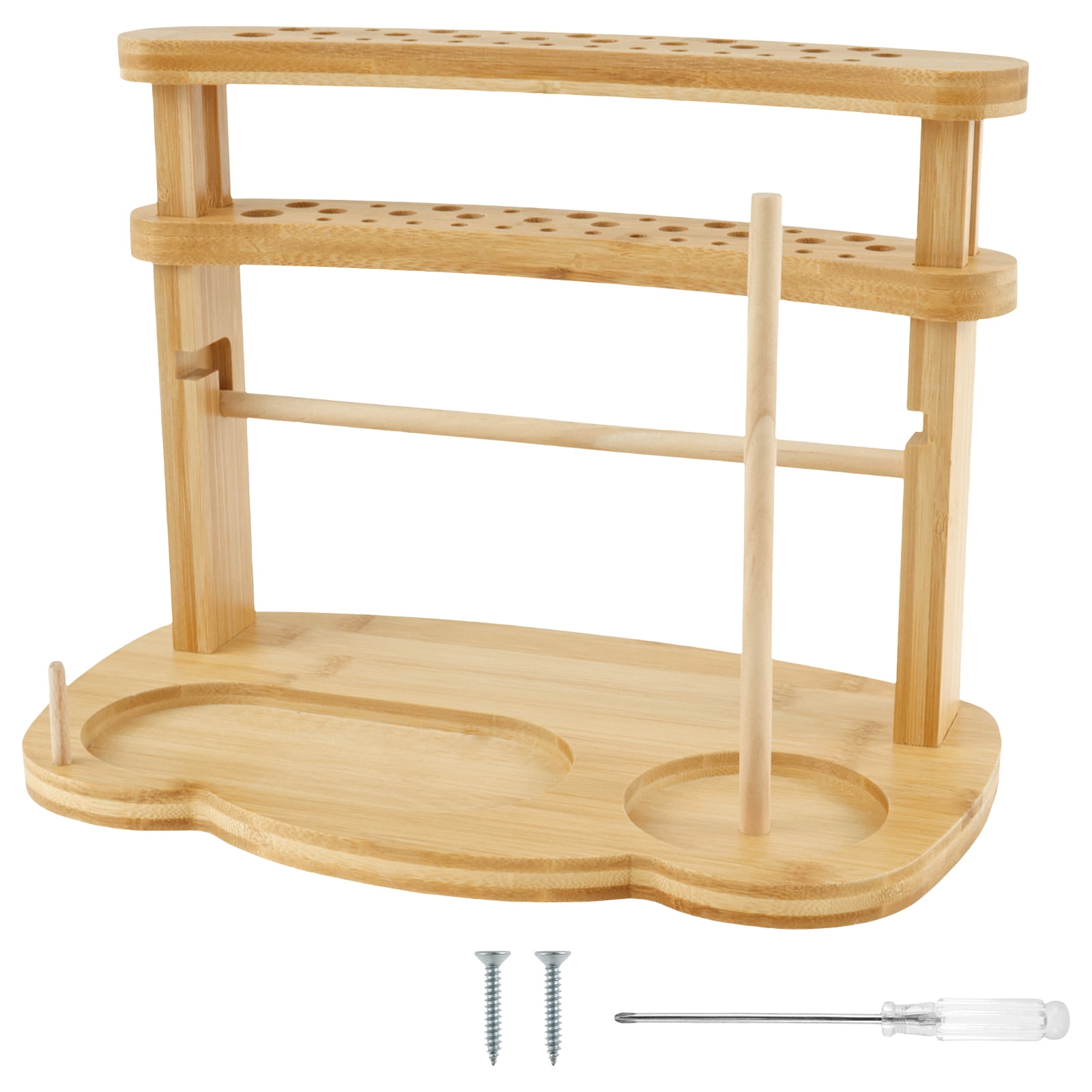 Pluokvzr Wooden Yarn Holder Sturdy Yarn Rack Stand for Knitting Large ...
