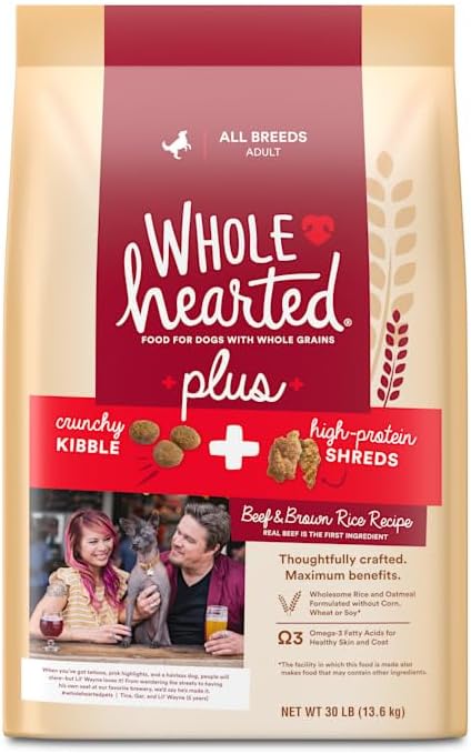 Plus Beef & Brown Rice Recipe with Whole Grains Plus Dry Dog Food, 30 ...