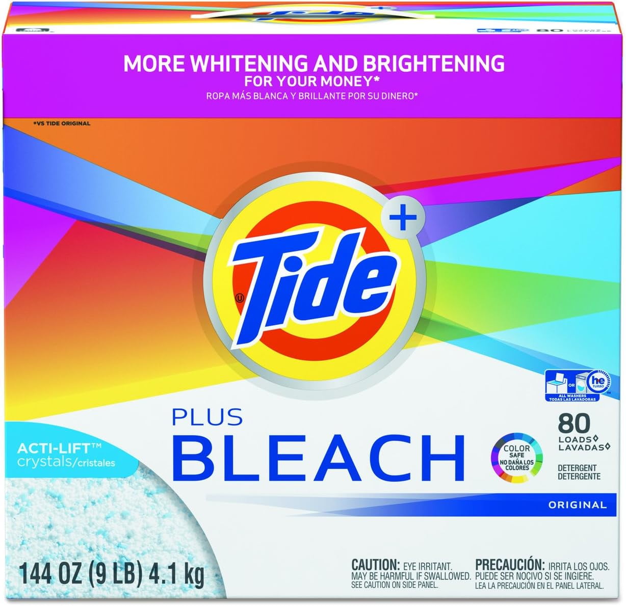 Plus Bleach Powder Laundry Detergent, Original, ( 144 Ounce ., 80 Loads ...