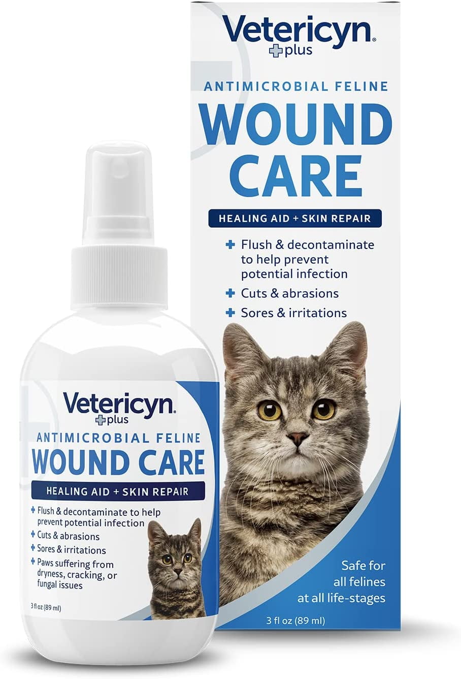 Plus Cat Wound Care Spray | Feline Healing Aid and Skin Repair for ...