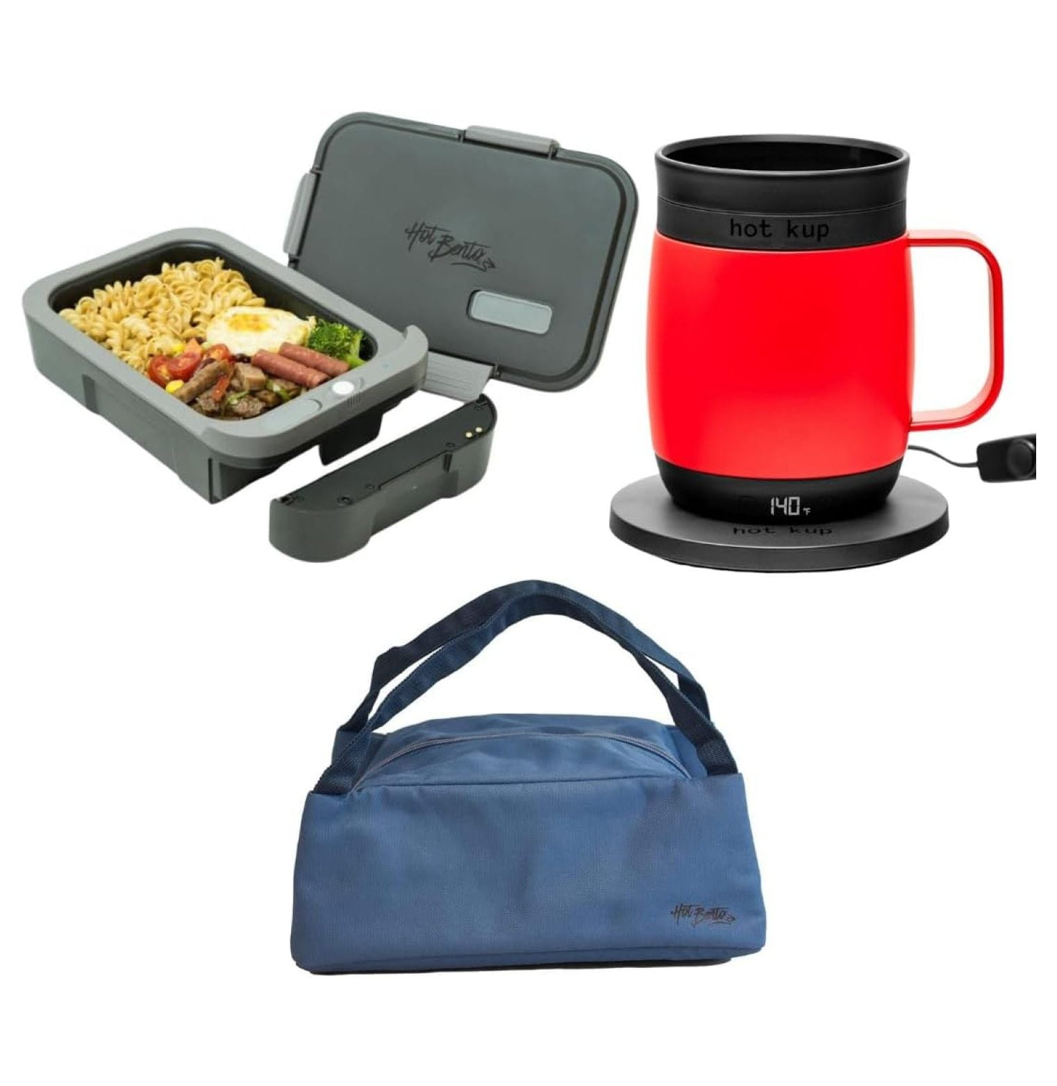 Plus & Kup Gift Bundle with Insulated Tote Bag - Self Heated Lunch Box ...