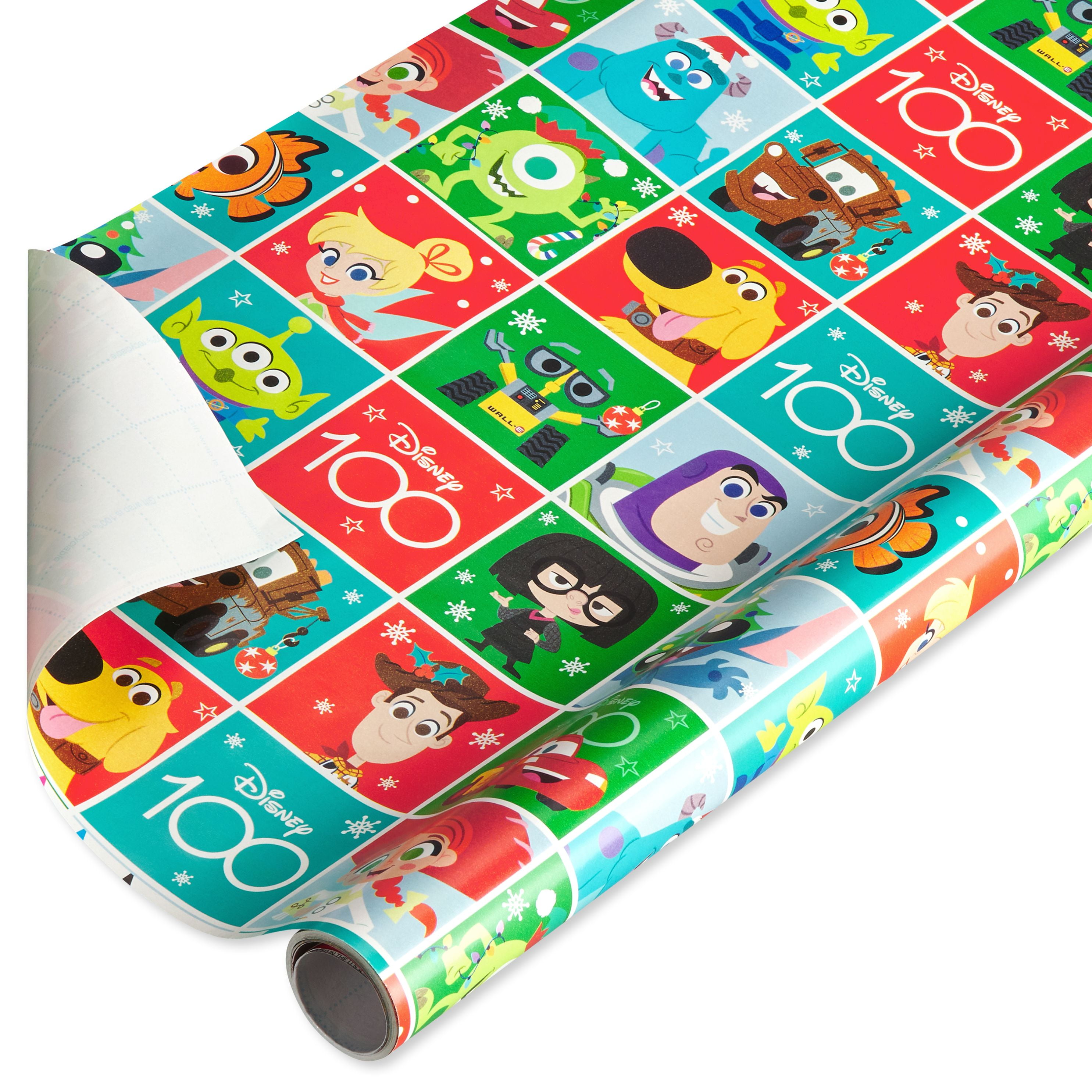 Plus Mark 40" Disney Pixar Characters Christmas Wrapping Paper with ...