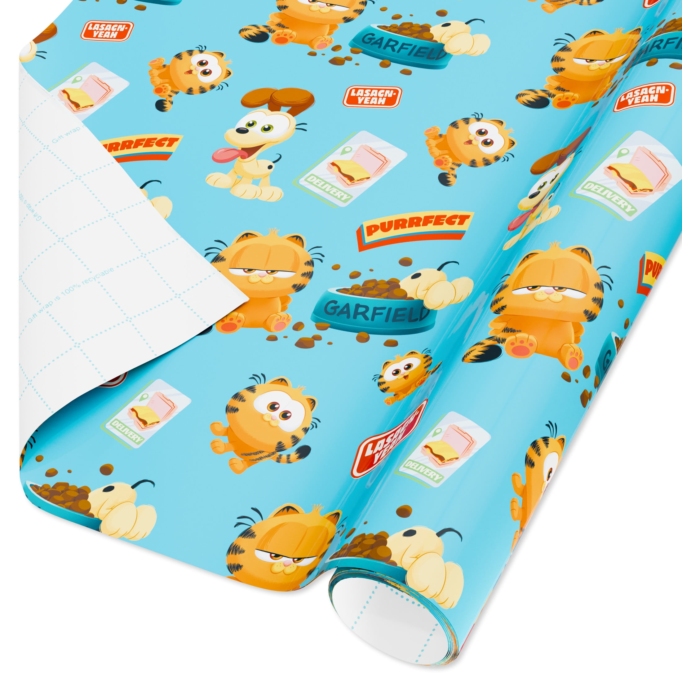 Plus Mark 40 in. Garfield and Odie Christmas Wrapping Paper (60 Sq. ft ...