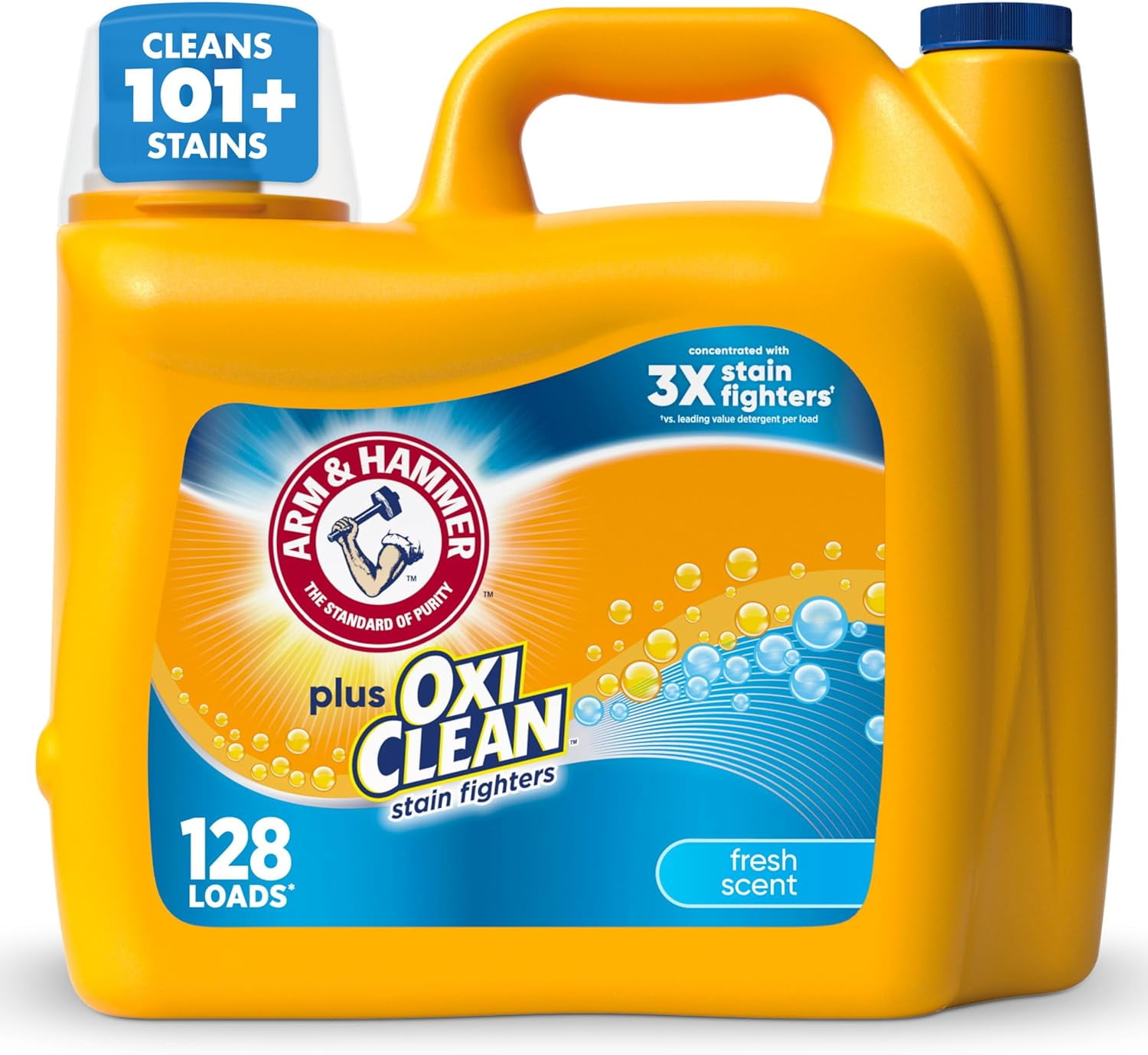 Plus OxiClean Fresh Scent, 128 Loads Liquid Laundry Detergent, 166.5 Fl ...