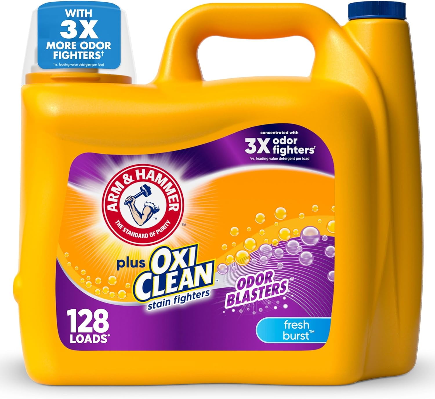 Plus OxiClean Odor Blasters Fresh Burst, 128 Loads Liquid Laundry ...