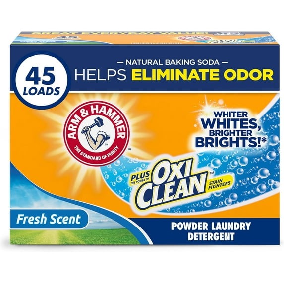 Plus OxiClean Powder Laundry Detergent, Fresh Scent, 45 Loads, 3.48 ...
