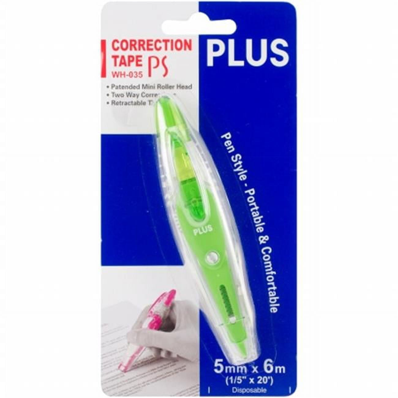 Plus PL432-05 5 mm x 6 m PS Correction Tape, Green - Walmart.com