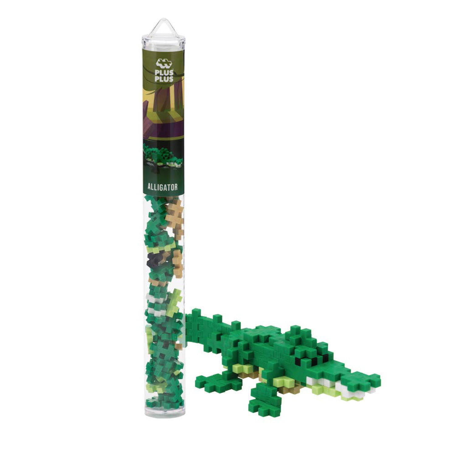 Plus Plus Alligator Puzzle Shaped Building Blocks - Walmart.com