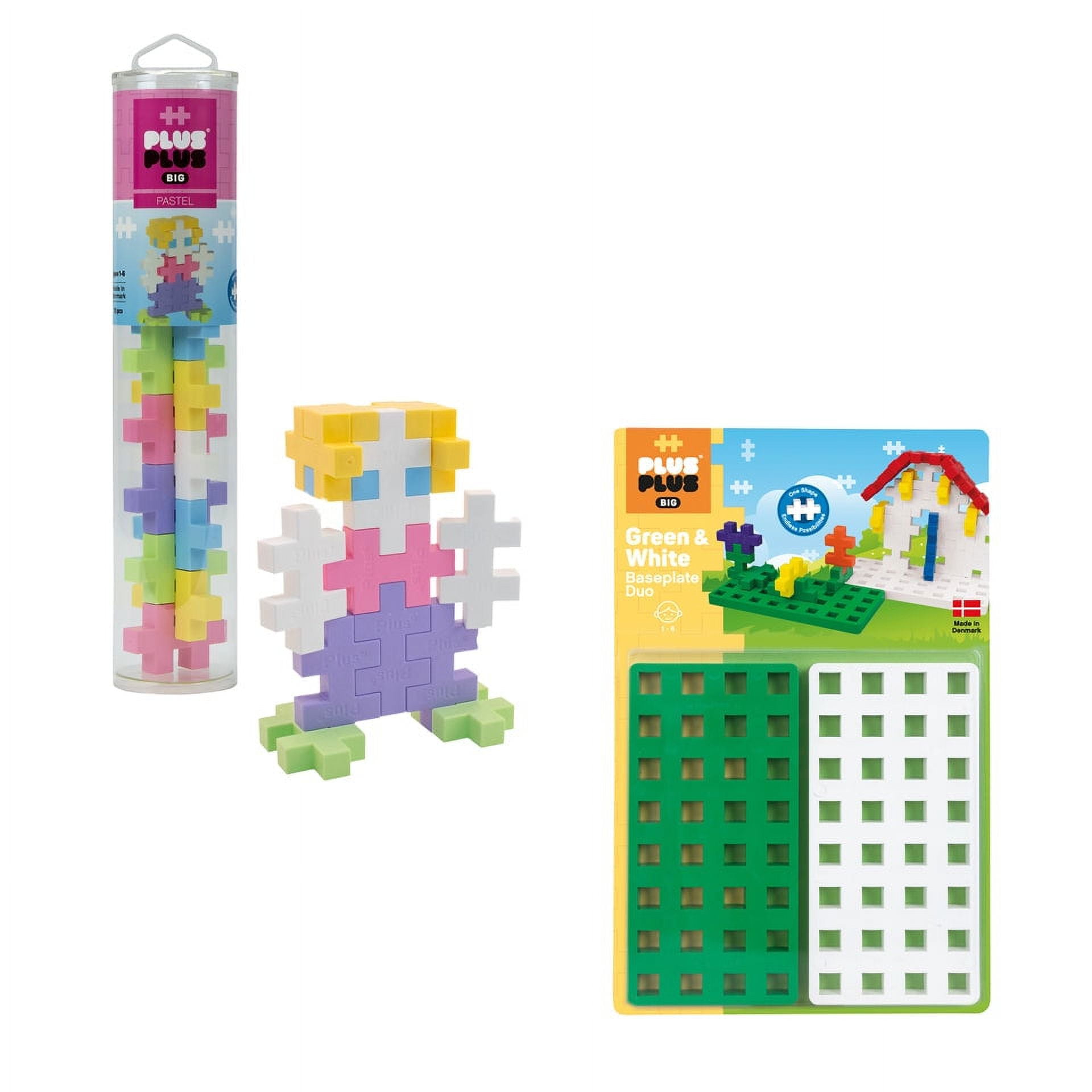 Plus-Plus BIG - Instructed Play STEM Building Set- Pastel Playset Bundle - Walmart.com