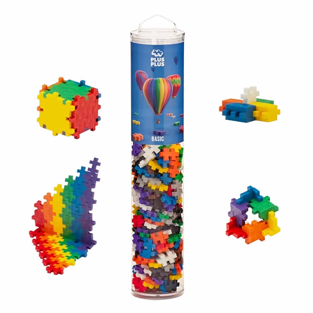 Plus Plus Building Set Basic Mix Tube (Pack of 5) - Walmart.com
