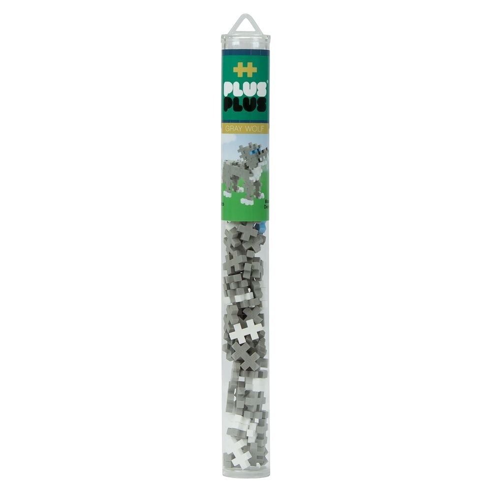 Plus-Plus - Mini Maker Tube - Gray Wolf - Building Set by Plus Plus ...