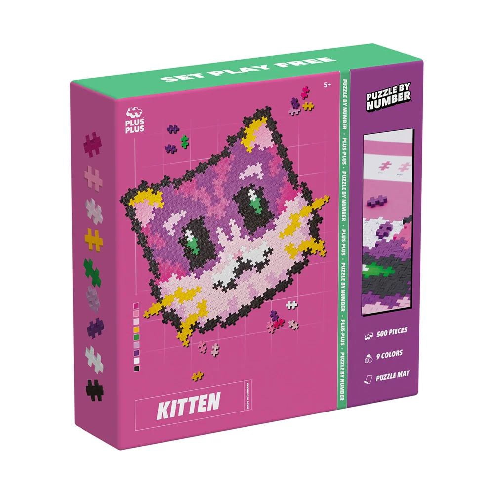 Plus-Plus - Puzzle By Number - Kitten (500Pcs) - Walmart.com