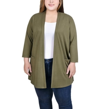 Woman Within Women's Plus Size Lightweight Open Front Cardigan ...