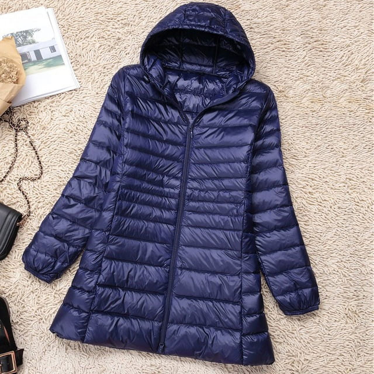 Plus Size 5XL 6XL 7XL Women‘s Hooded Puffer Jackets 2023 Arrivals Female Ultra Lightweight ...
