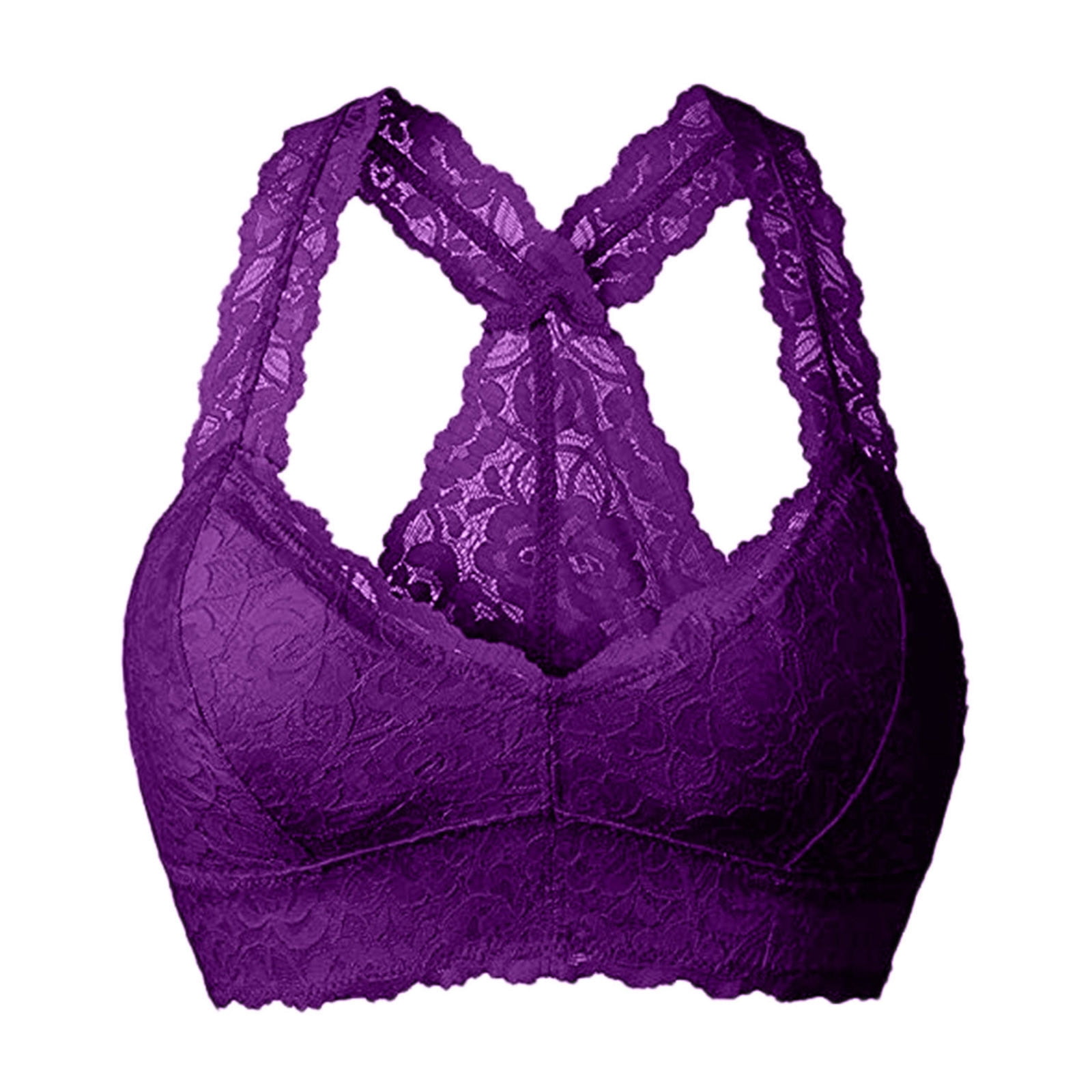 Plus Size 5xl Women Sexy V Neck Underwear Bra Lace Bandage Gathering