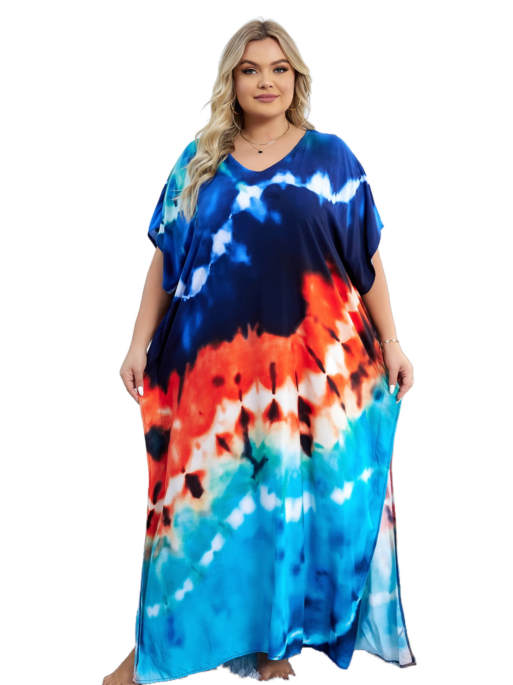 Plus Size Africa Kaftan Dress for Women Casual Beach Maxi Dresses ...