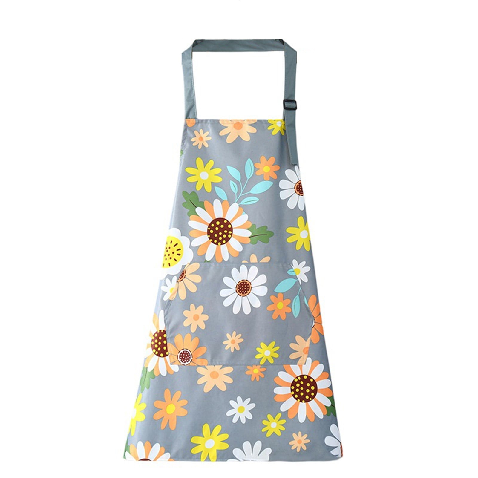 Plus Size Apron for Women with Pockets, Floral Womens Aprons with Adjustable Strap and Waist ...