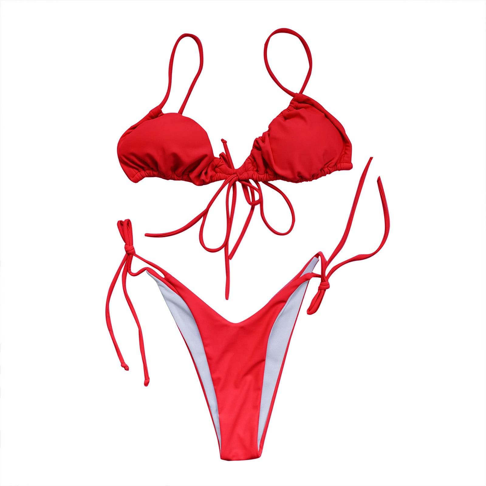 Plus Size Bathing Suit for Women Women's Two Piece High Cut Sets Halter ...