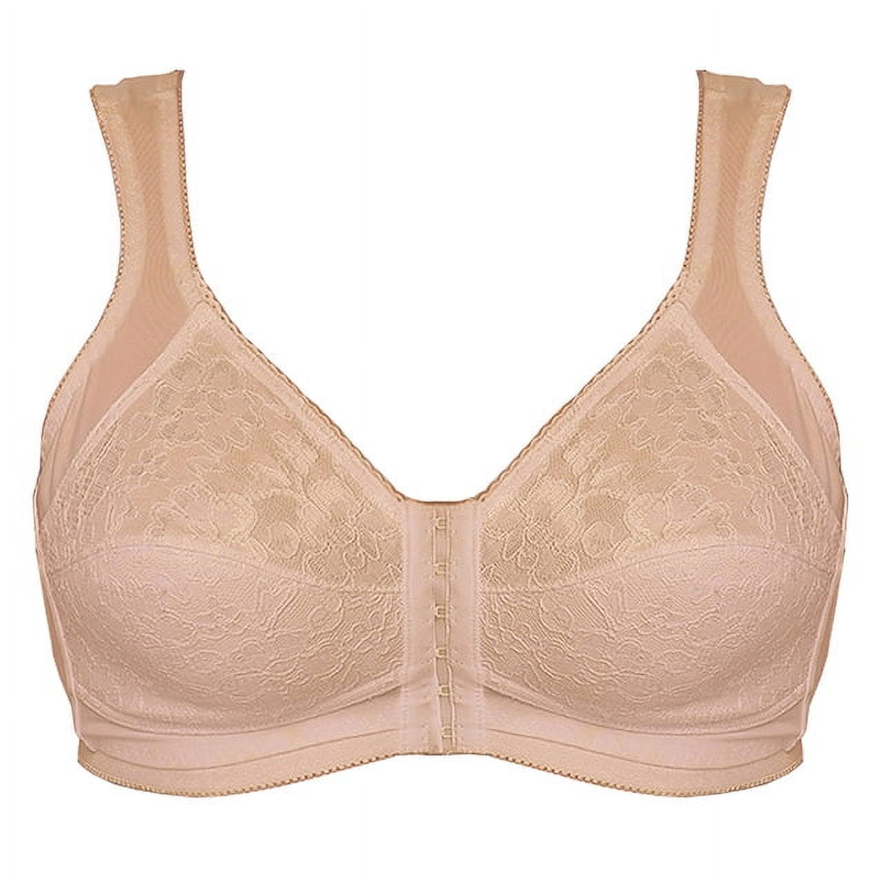 Plus Size Bra for Women Unlined Wirefree Lace Ladies Racerback Front ...