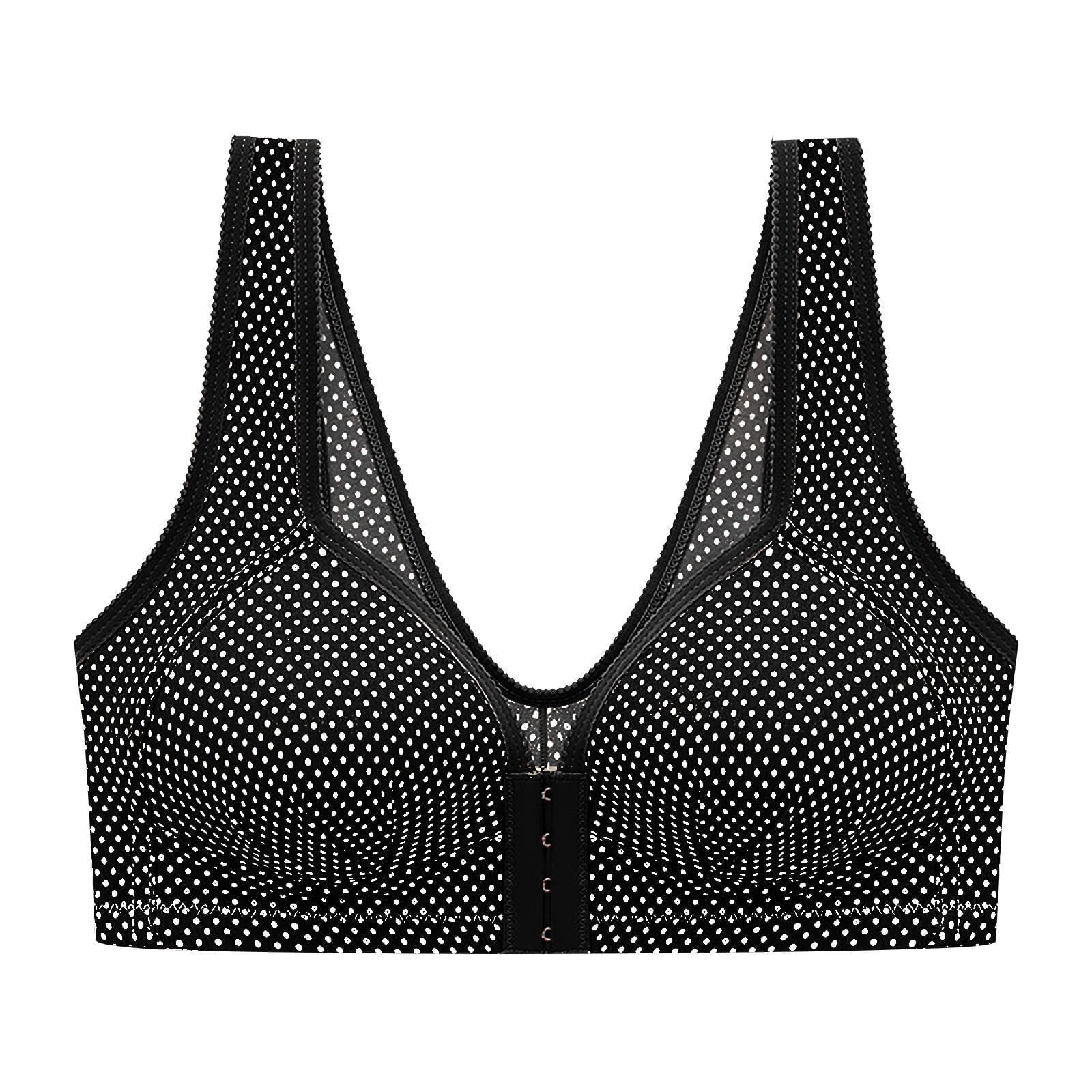 Plus Size Bralette, Women's Bra Soild Wire Free Underwear One-Piece Bra ...