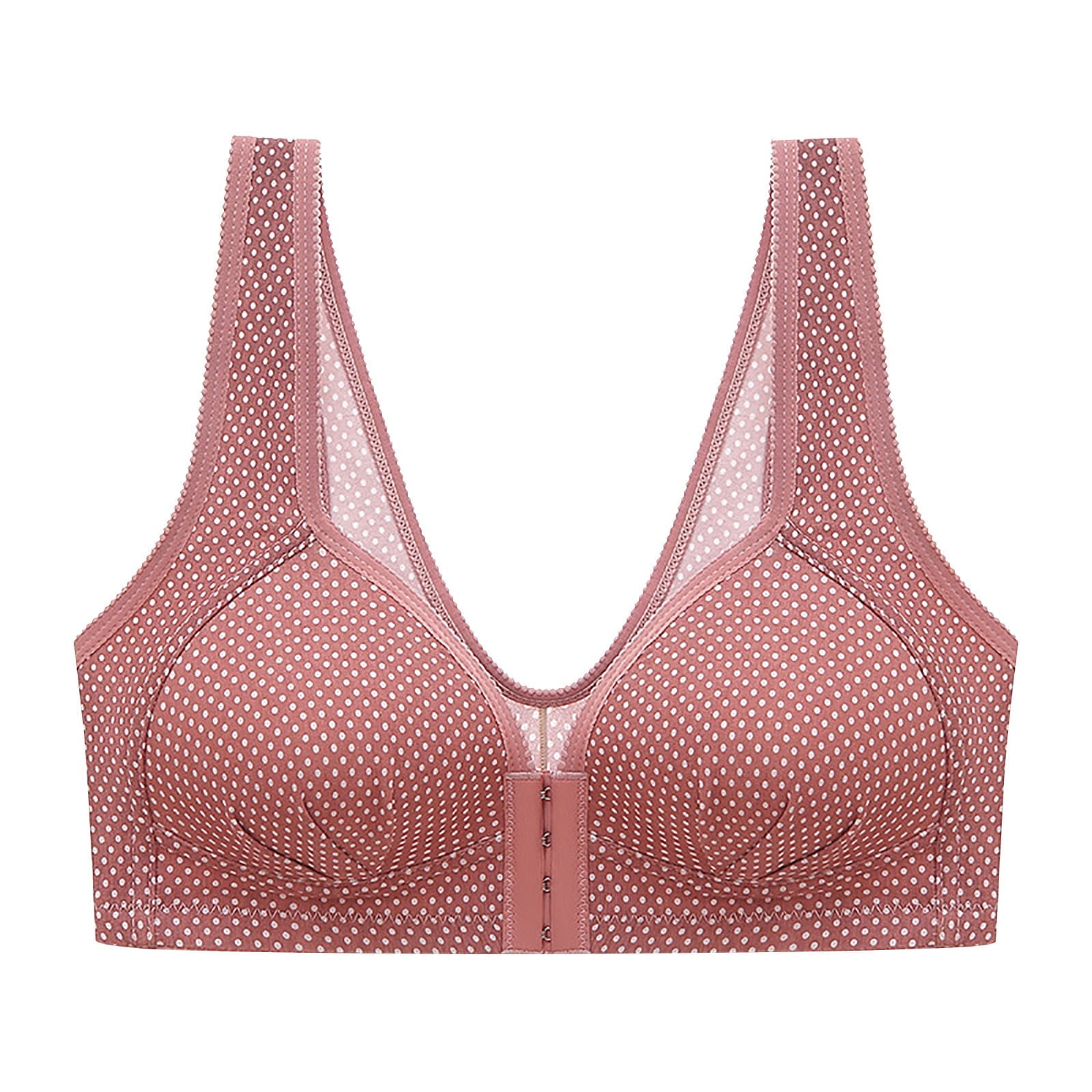 Plus Size Bralette, Women's Bra Soild Wire Free Underwear One-Piece Bra ...