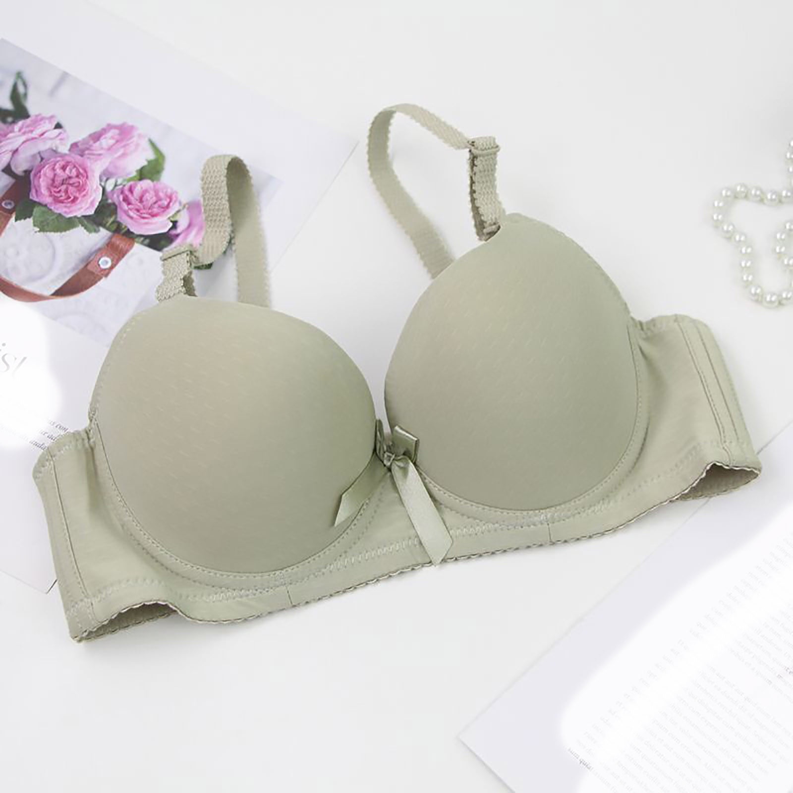 Plus Size Bras for Women Seamless No Underwire T Shirt Bra Push Up Full Coverage Everyday Bras ...