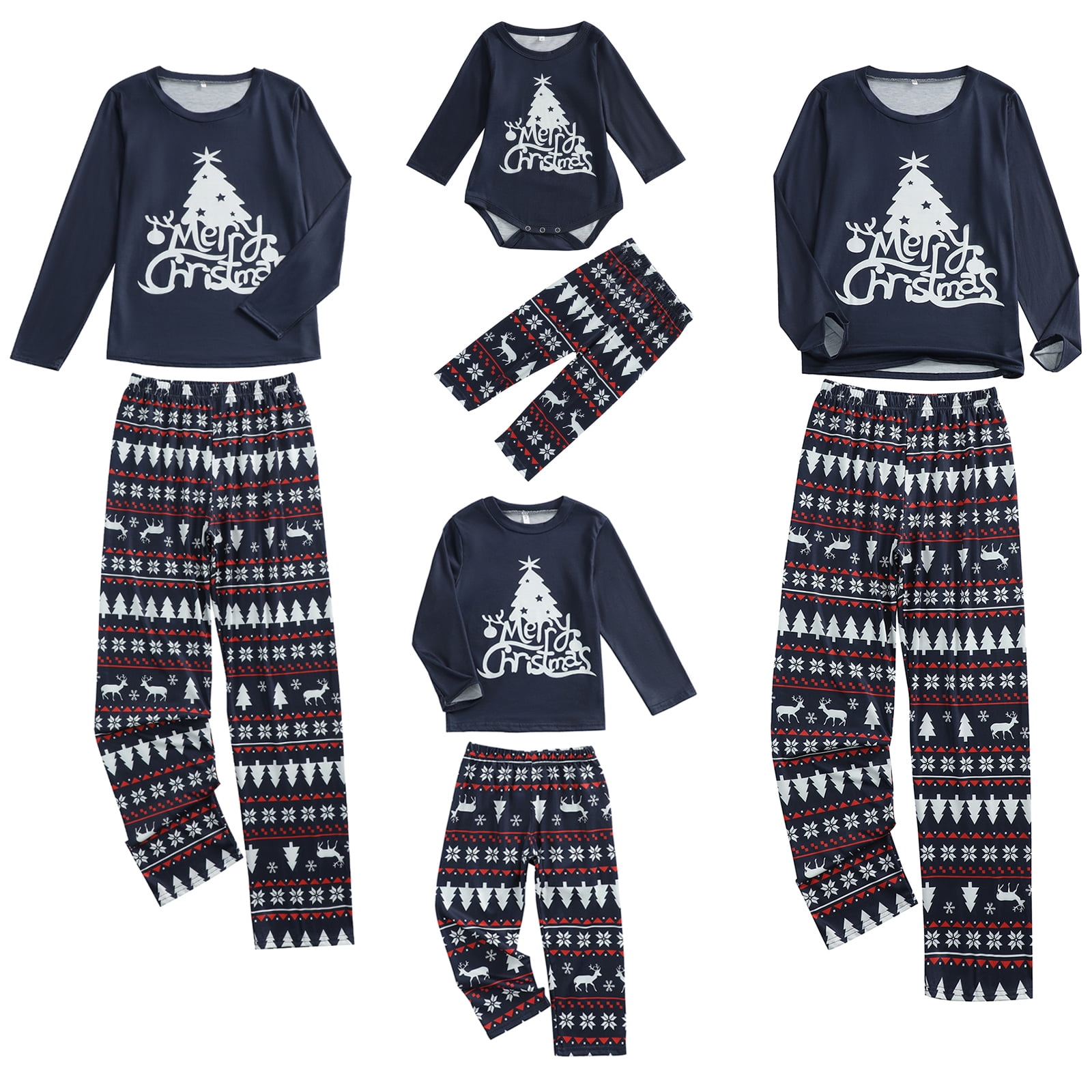Plus Size Christmas Pajamas for Family,Funny Plaid Family Christmas Pjs ...