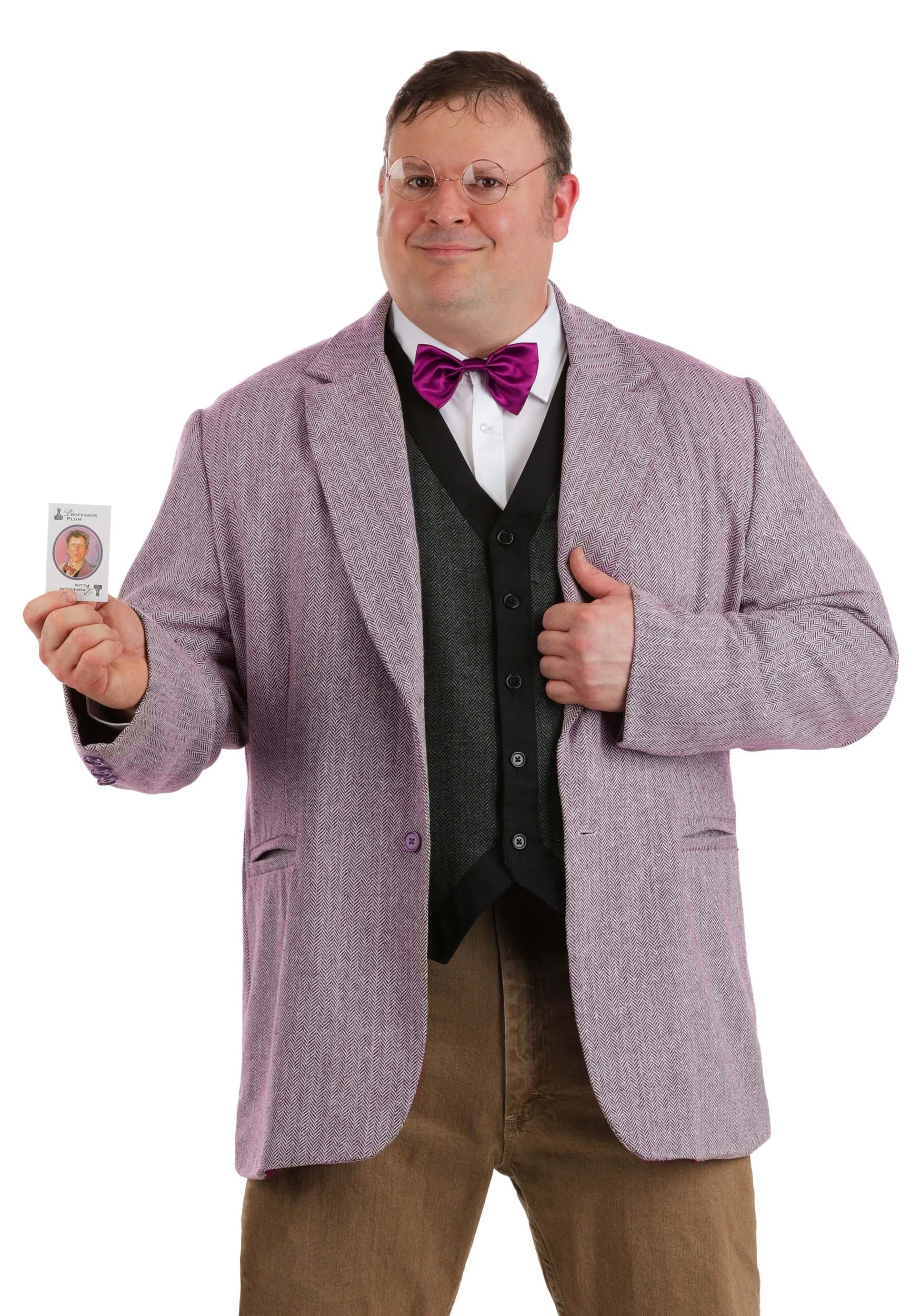 Plus Size Clue Professor Plum Costume for Men - Walmart.com