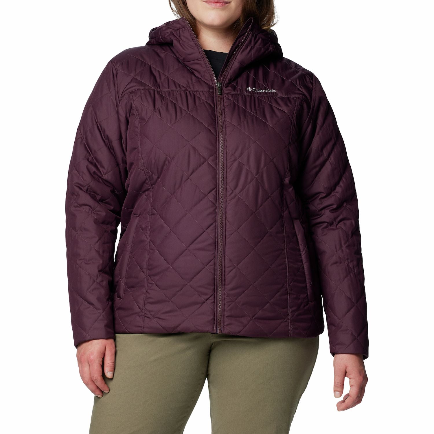 Plus Size Columbia Copper Crest II Hooded Jacket Color: Moonvista Size ...
