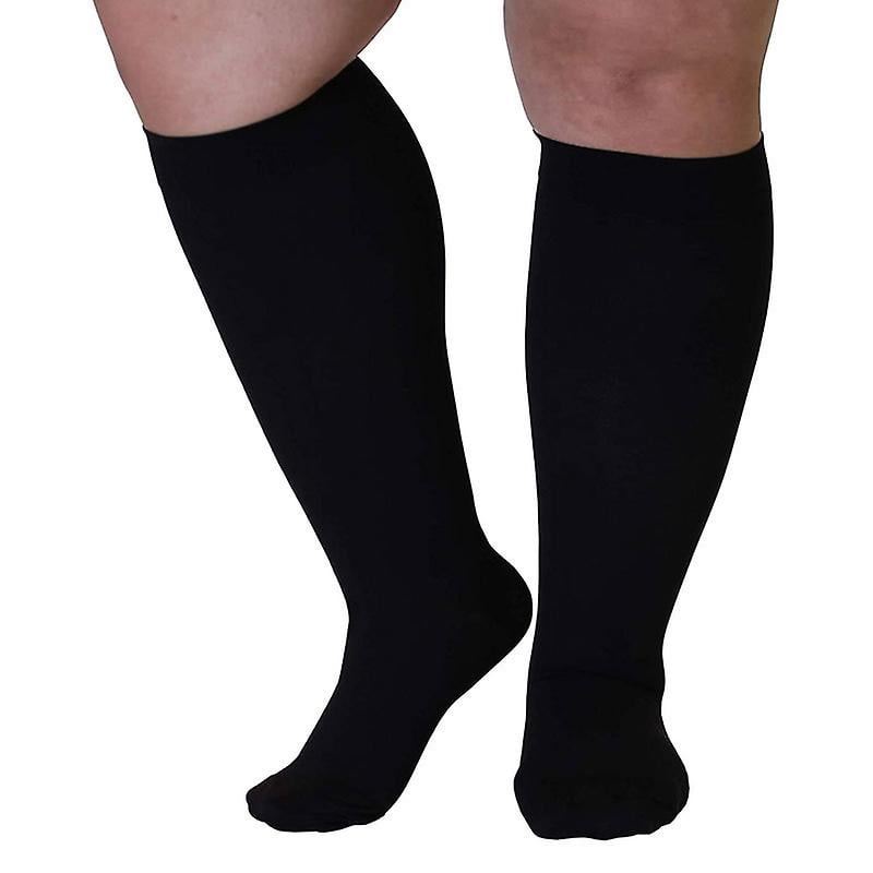 Plus Size Compression Socks 20-30 Mmhg Wide Calf Extra Large - Walmart.com