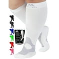 Mojo Plus Size Compression Stockings for Men and Women, 20-30mmHg, 2X ...