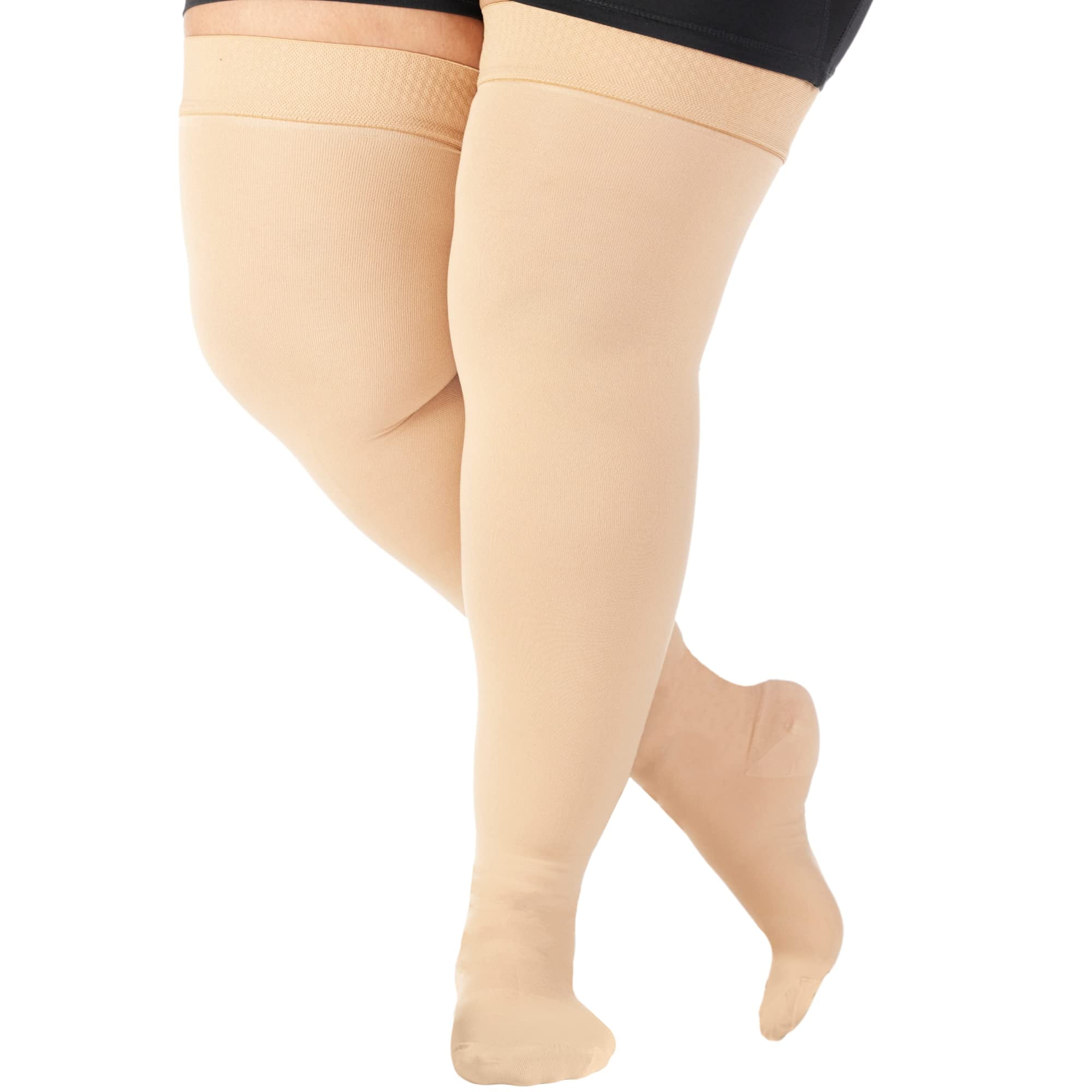 Plus Size Compression Thigh High for Men and Women 20-30mmHg - Beige, 5XL - Walmart.com