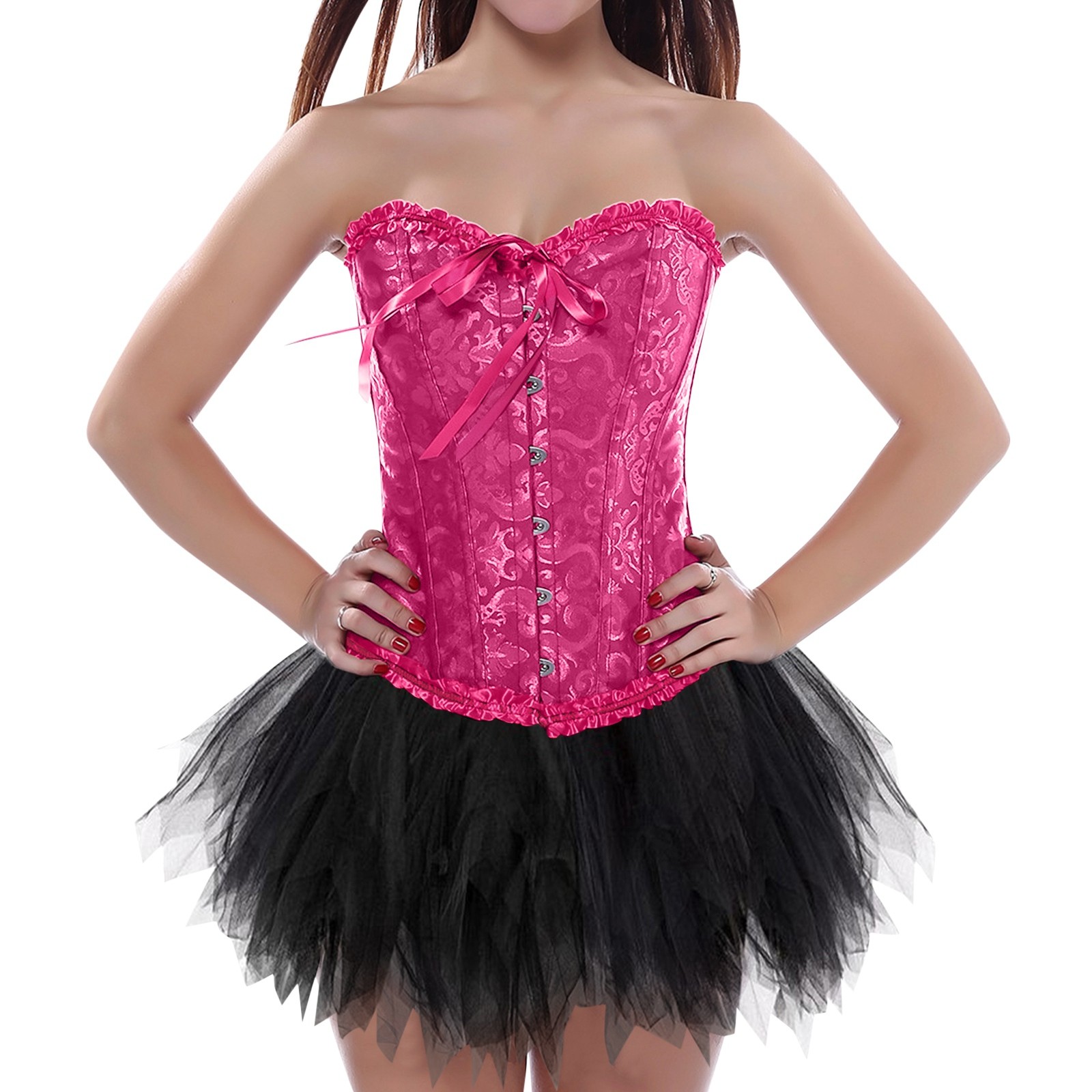 Plus Size Corset Top Women Carnival Corset Top Tutu Skirt Set Body ...