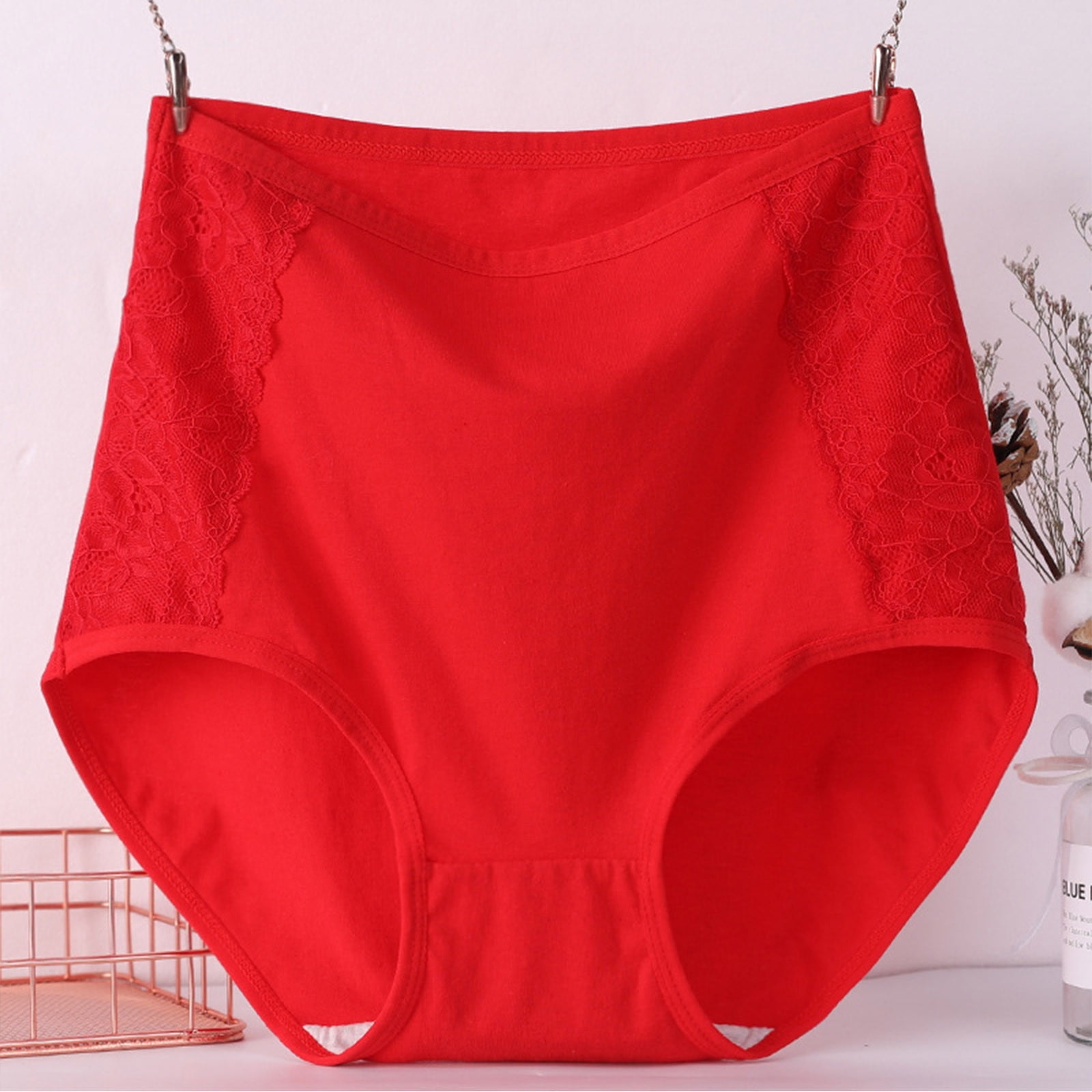 Plus Size Cotton Underwear For Women Full coverage Sexy Lace Butt ...