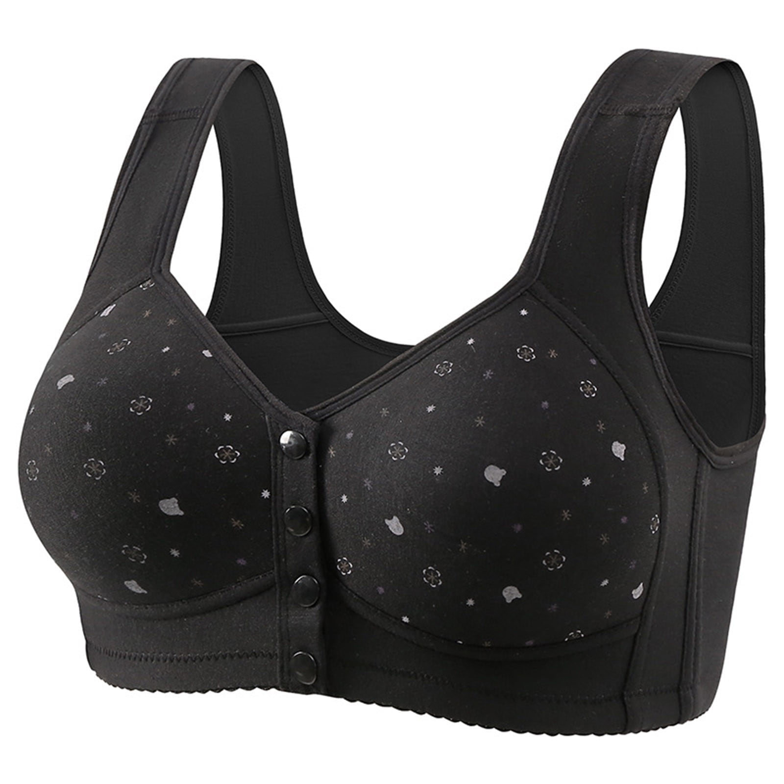 Plus Size Daisy Bras for Older Women Front Closure Push up Bra No ...