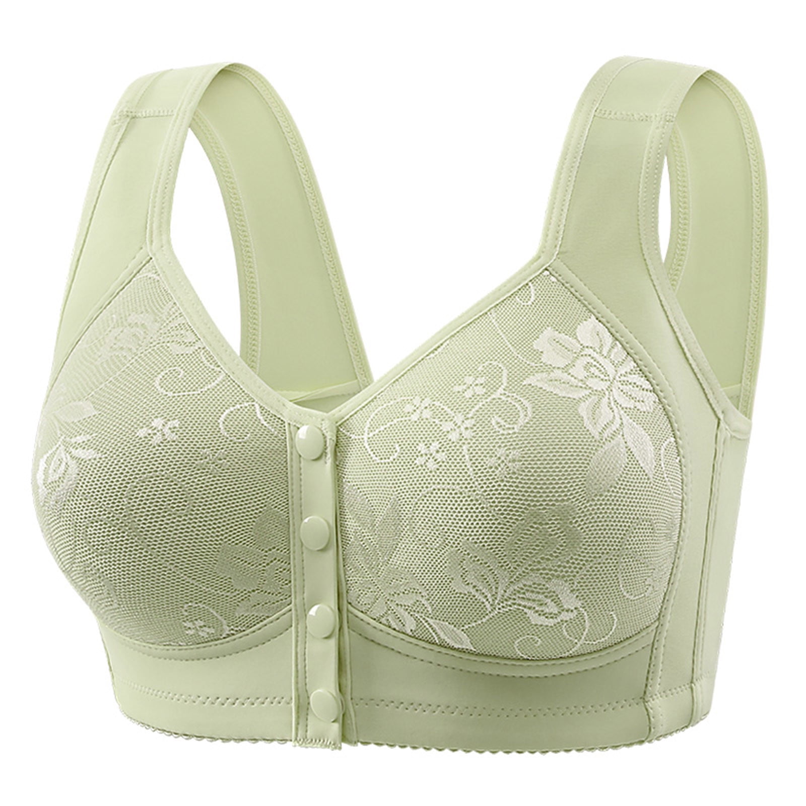 Plus Size Daisy Bras for Older Women Front Closure Push up Bra No ...