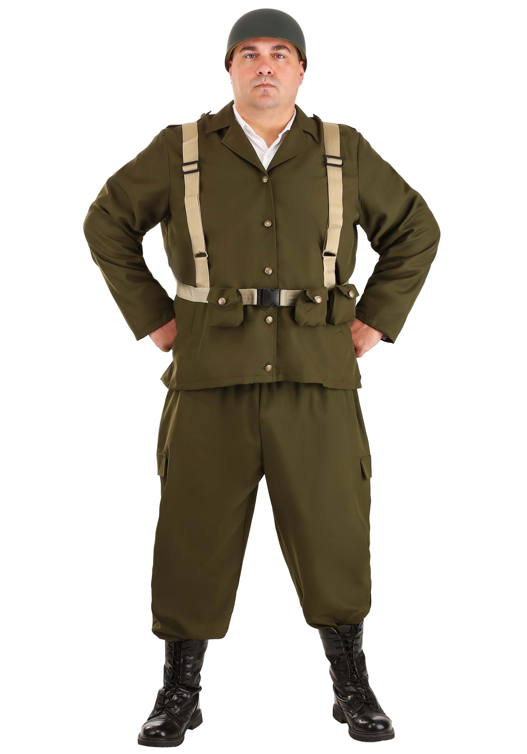 Plus Size Deluxe WW2 Soldier Costume - Walmart.com