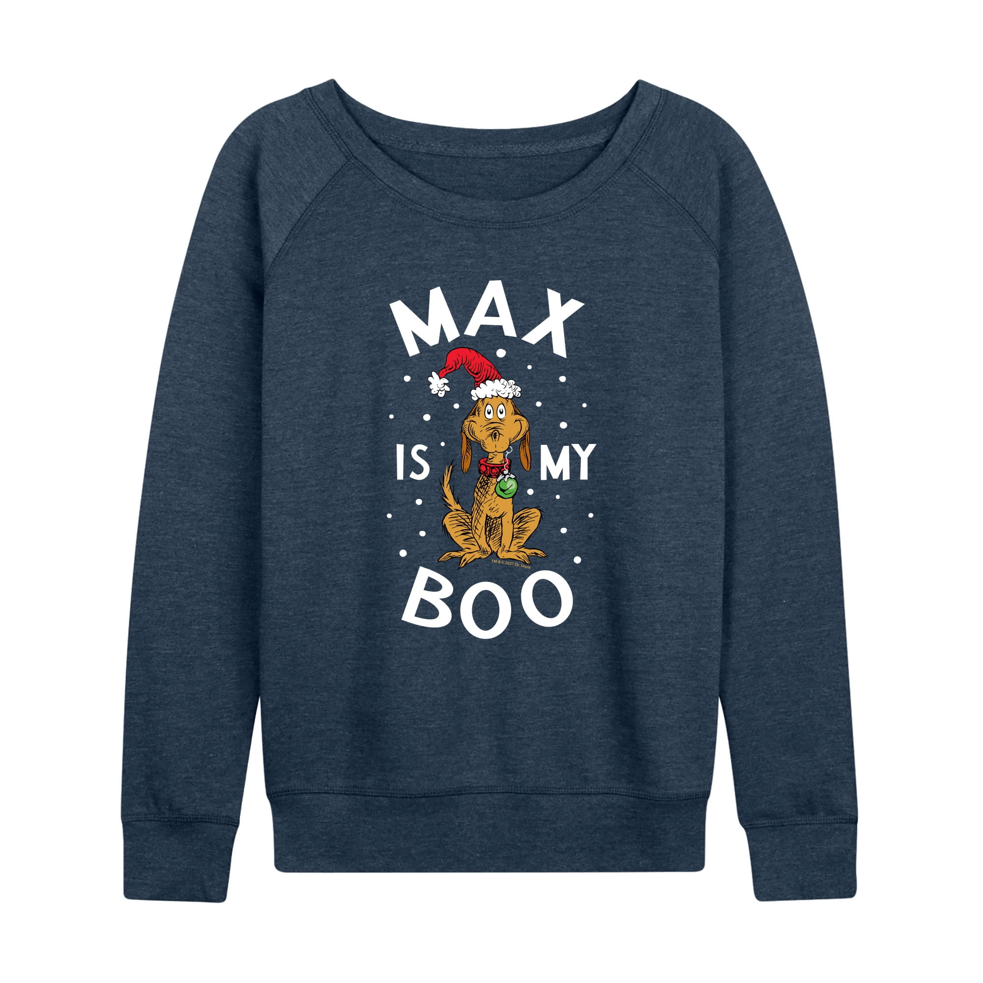 The Grinch - Max Is My Boo - Women's French Terry Long Sleeve Pullover ...