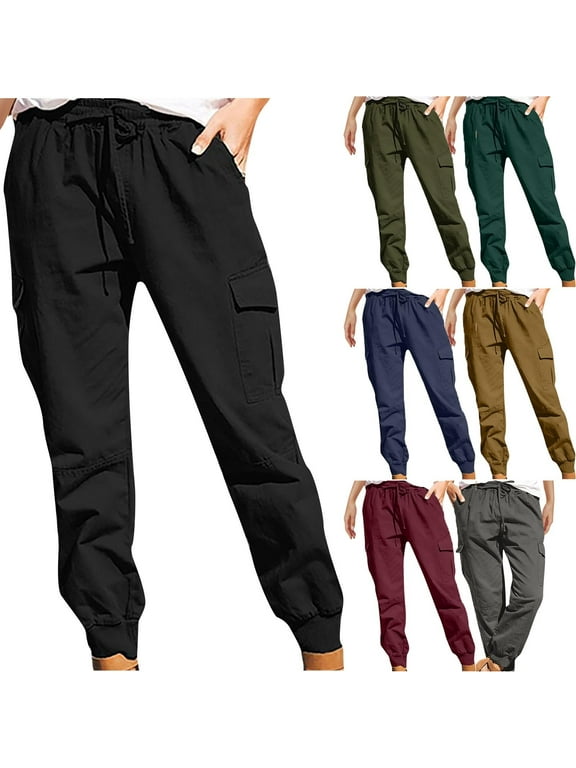 Plus Size Sweatpants For Women With Pockets Elastic Waist With