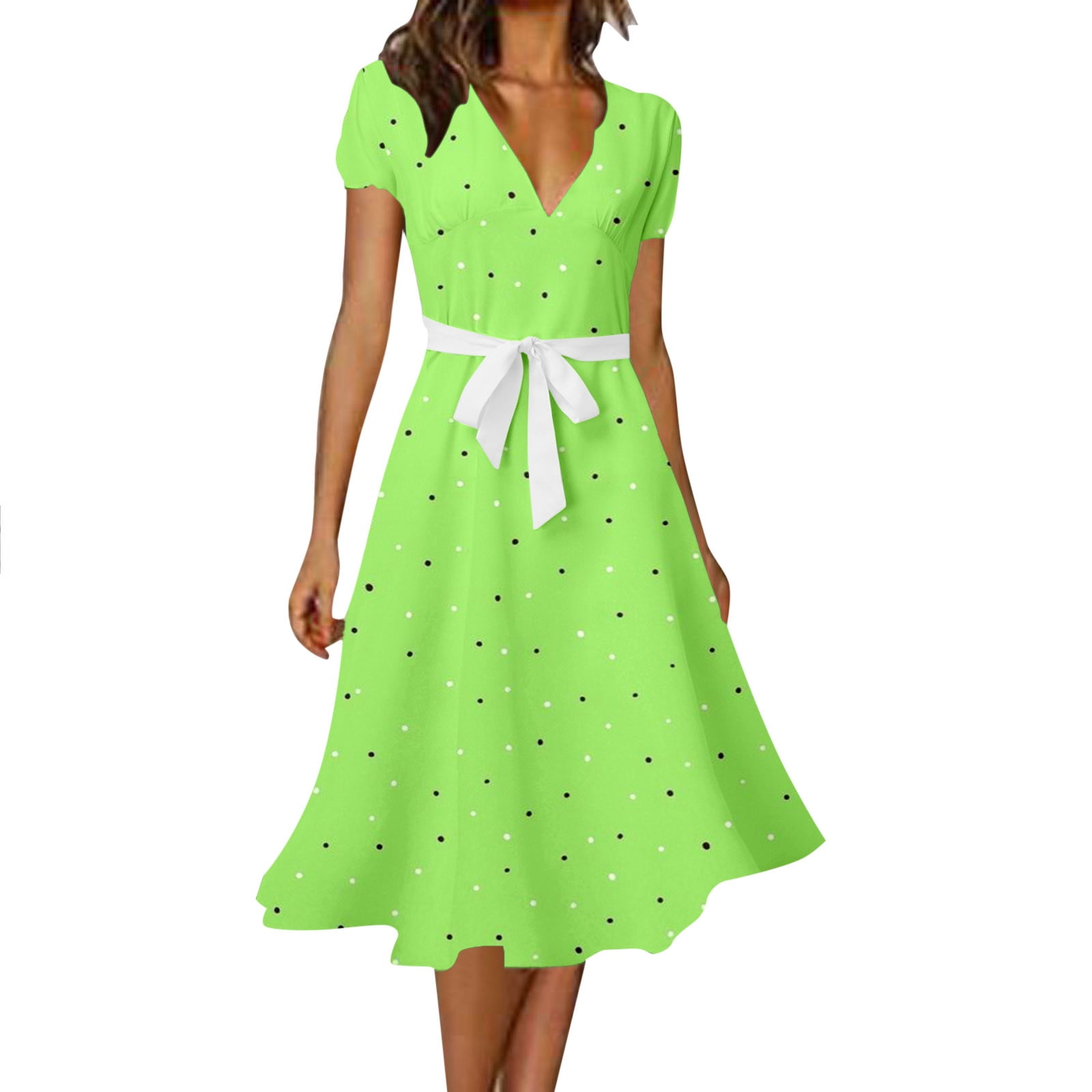 Plus Size Dresses For Curvy Women Summer Dresses For Long V Neck Beach