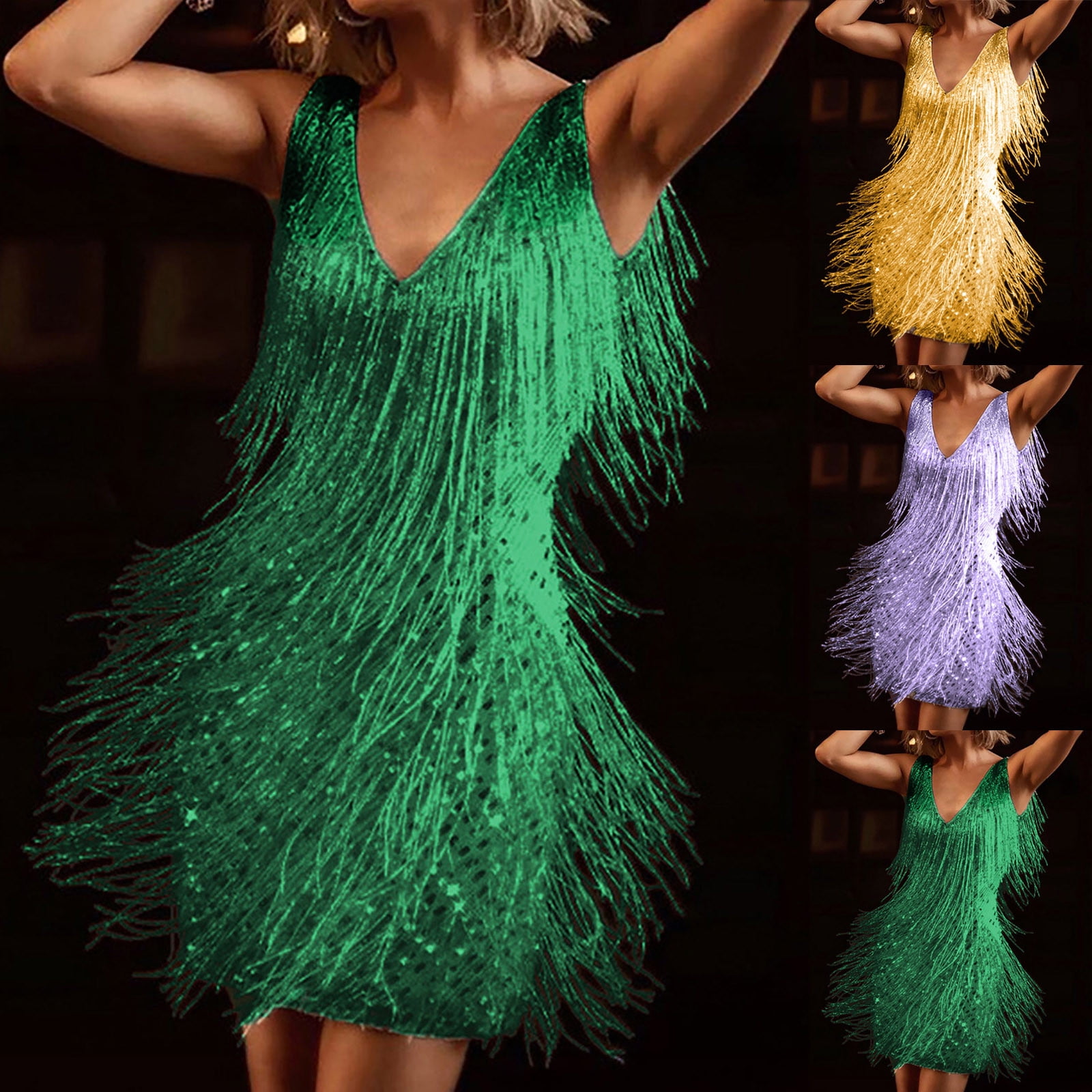 Plus Size Dresses for Women Casual,Tassel Dresses for Women Party Night ...